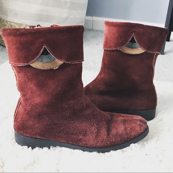 Italian Shoemakers | Shoes | Vintage Italian Boho Suede Booties | Poshmark